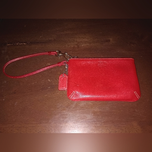 Coach | Bags | Vintage Coach Red Leatherware Wristlet | Poshmark
